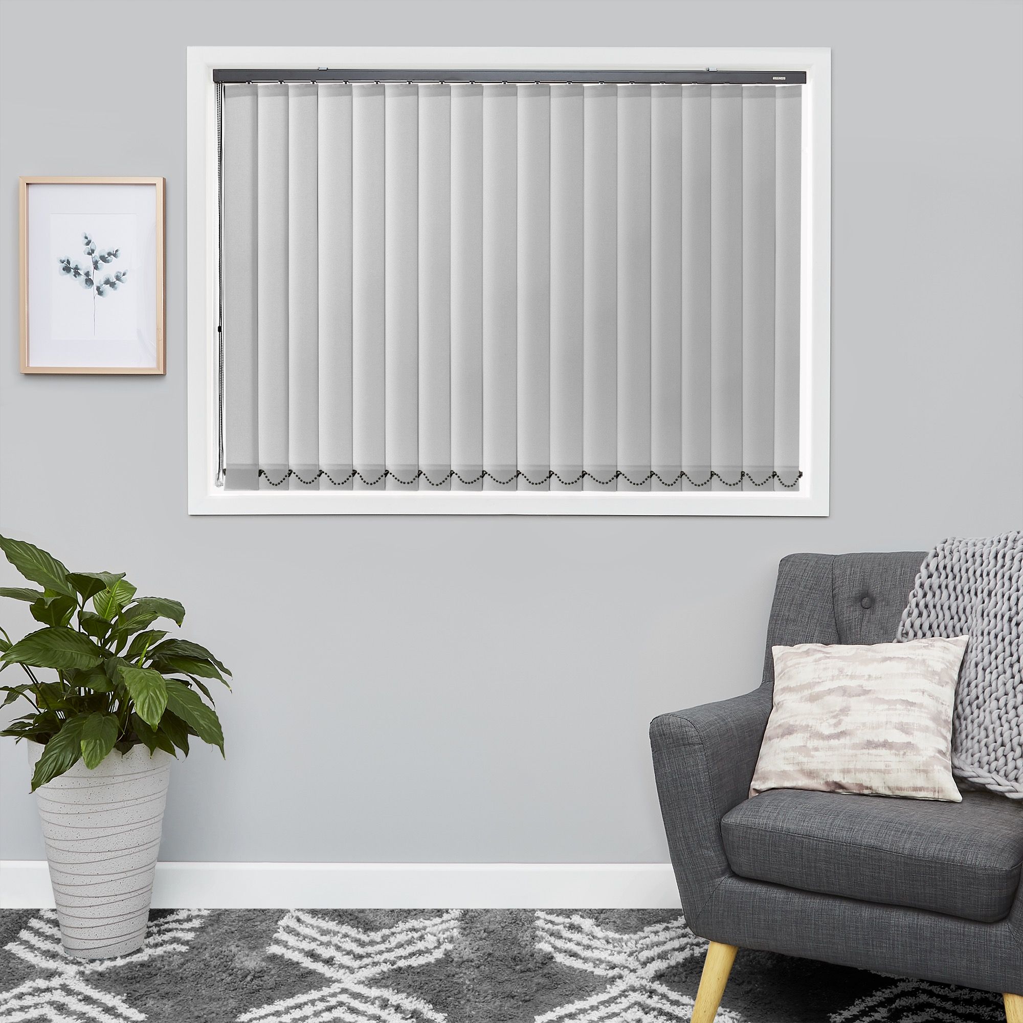 Grey blinds vertical store