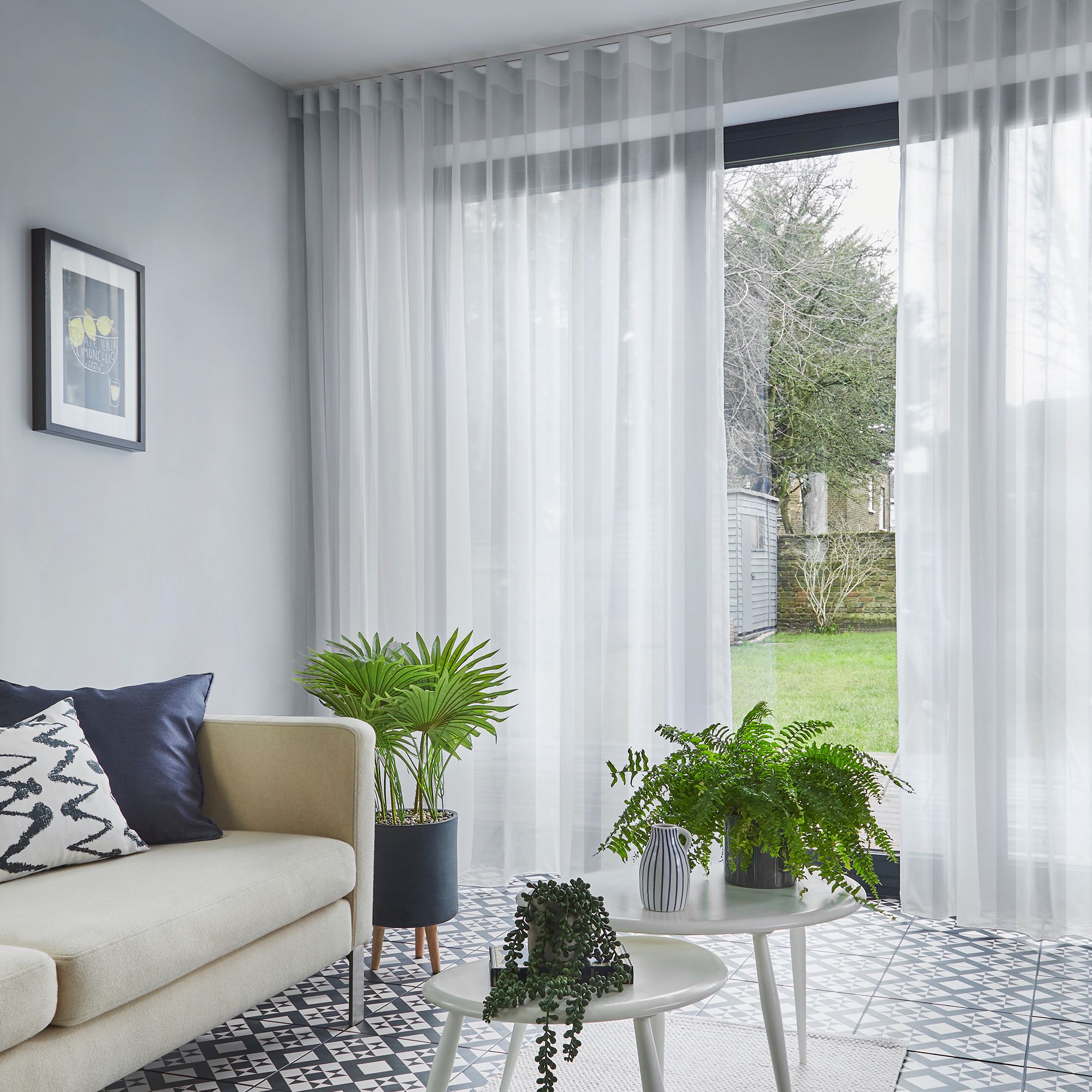 The range voile curtains store