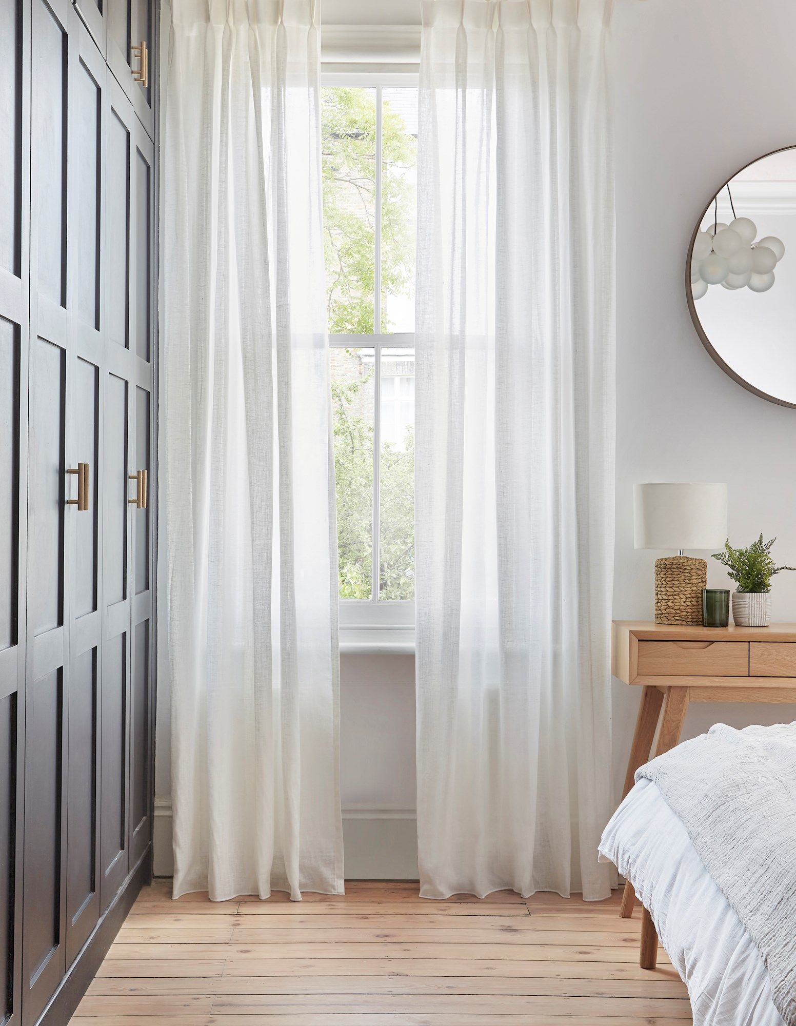 Echo White Voile Curtain | Hillarys