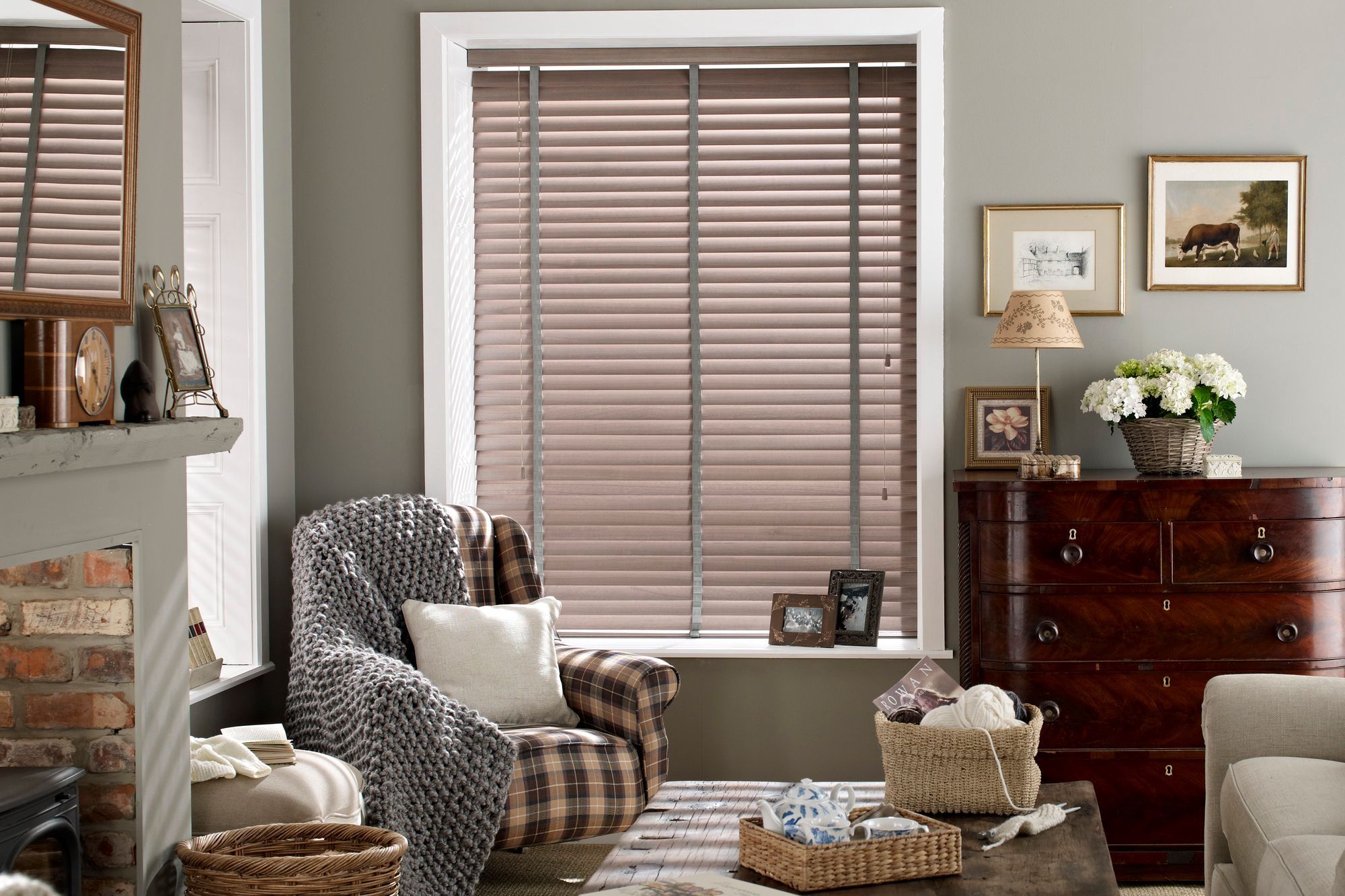 Made to Measure Brown Wooden Blinds - Hillarys™