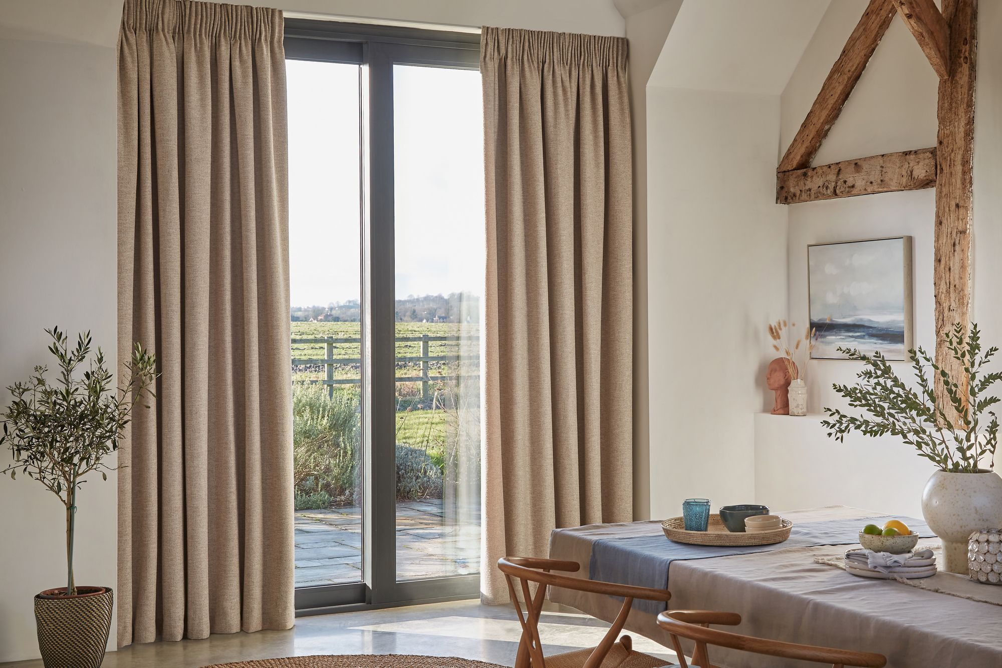 Made to Measure Brown Pencil Pleat Curtains - Hillarys™