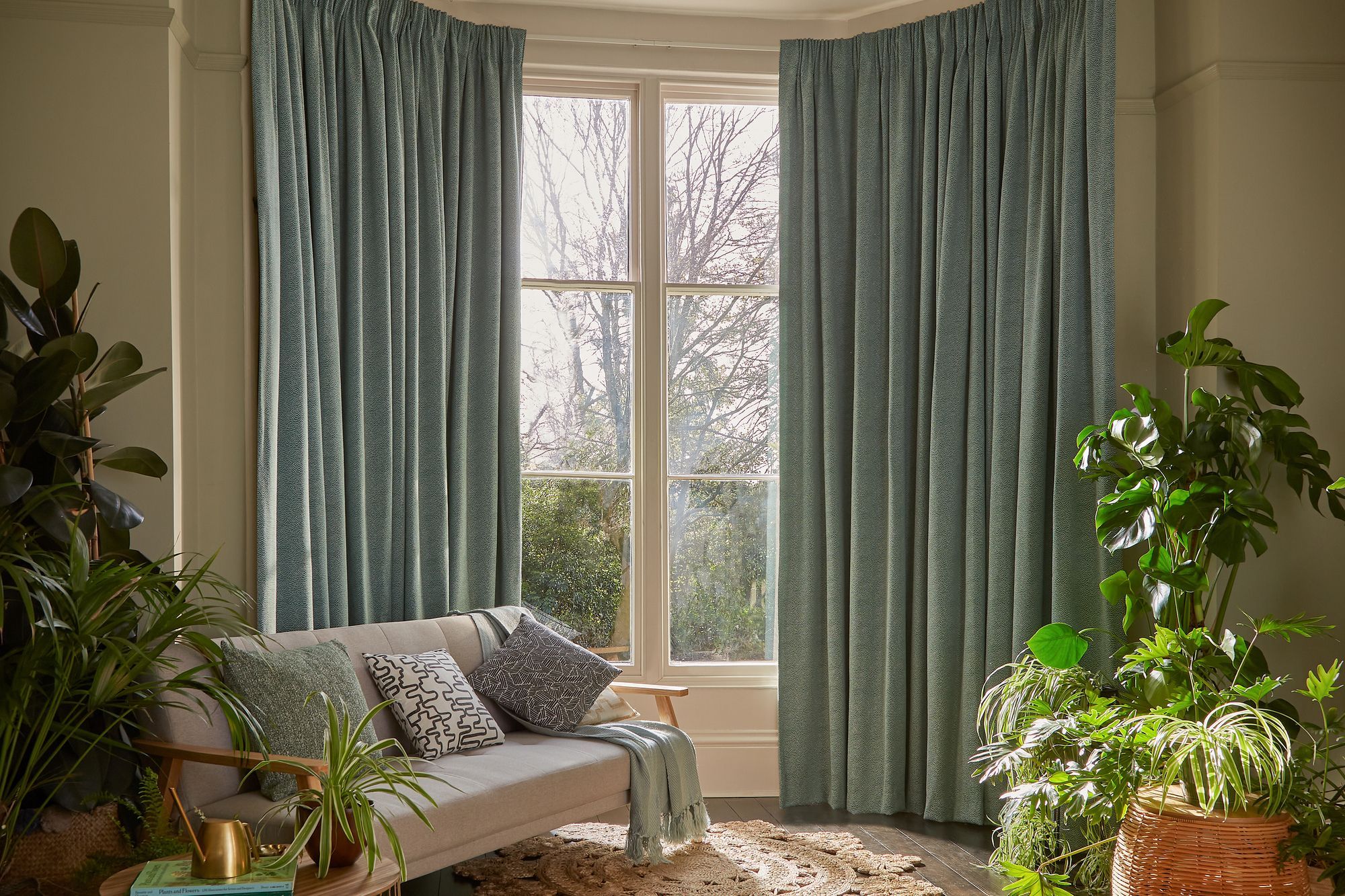 Made to Measure Green Pencil Pleat Curtains - Hillarys™