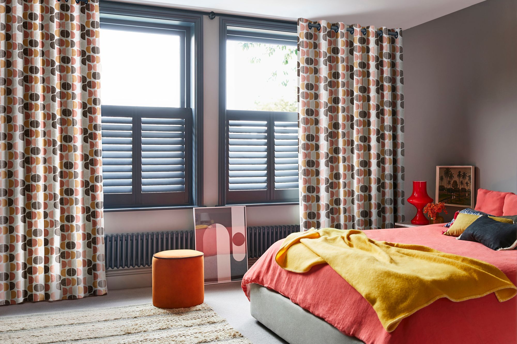 Made to Measure Red Eyelet Curtains - Hillarys™