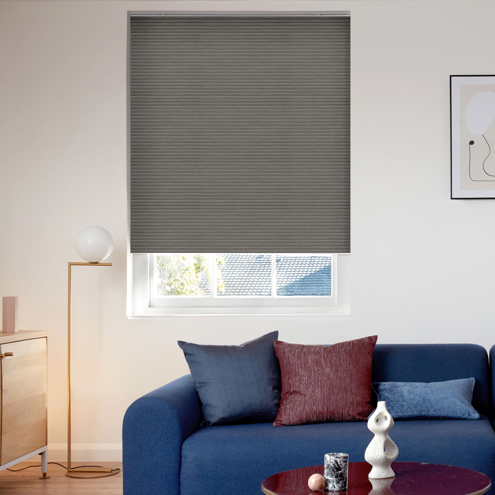 Duette® Linear Dim Out Storm Pleated Blind | Hillarys